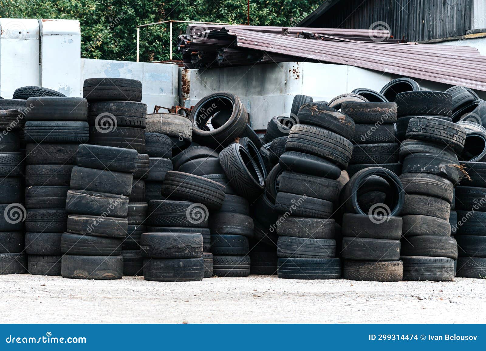 Worn Wheel after Drift. Waste Rubber Dump Stock Photo - Image of wheel ...