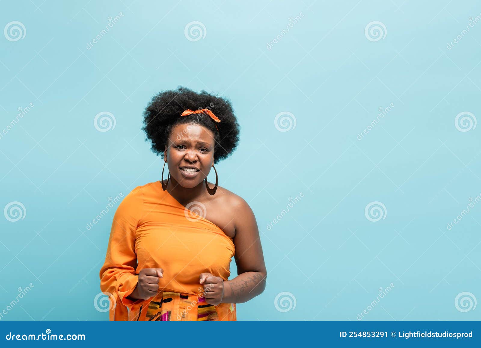 Worried African American Body Positive Woman Stock Image - Image of ... Worried African American Body Positive Woman Stock Image - Image of ...