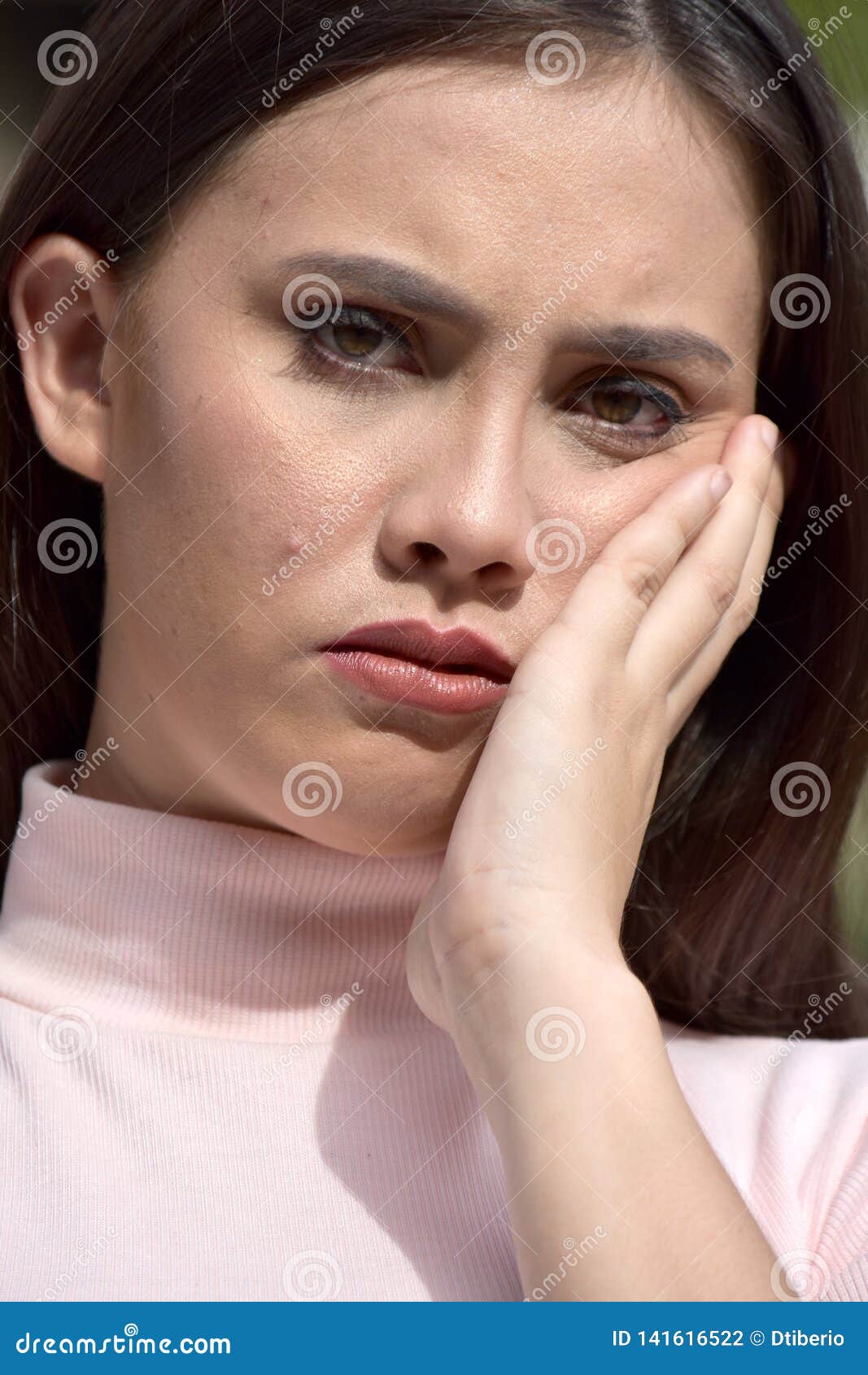 Worried Beautiful Minority Female Stock Photo - Image of looking, worry ...