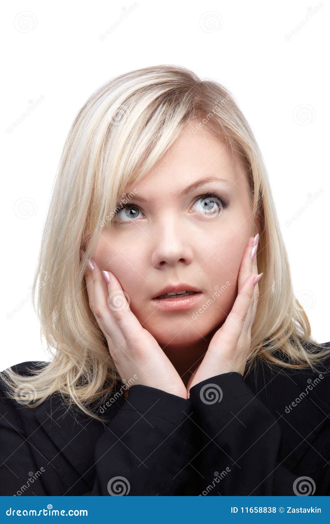 Worried blonde girl stock photo. Image of woman, cute - 11658838