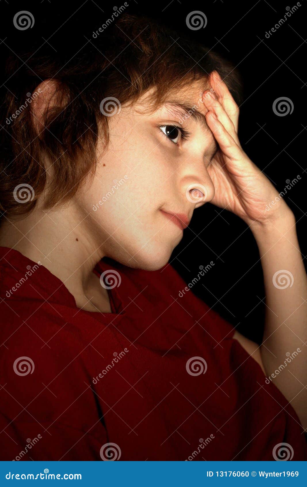 Worried boy stock photo. Image of home, teenager, black - 13176060