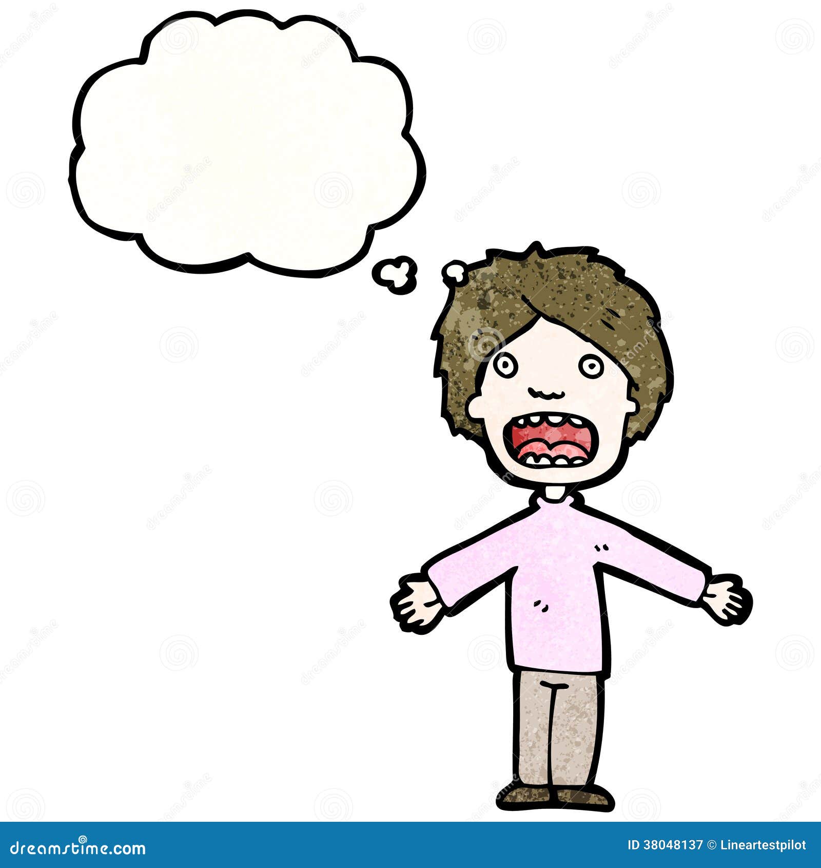 Worried boy cartoon stock vector. Illustration of male - 38048137