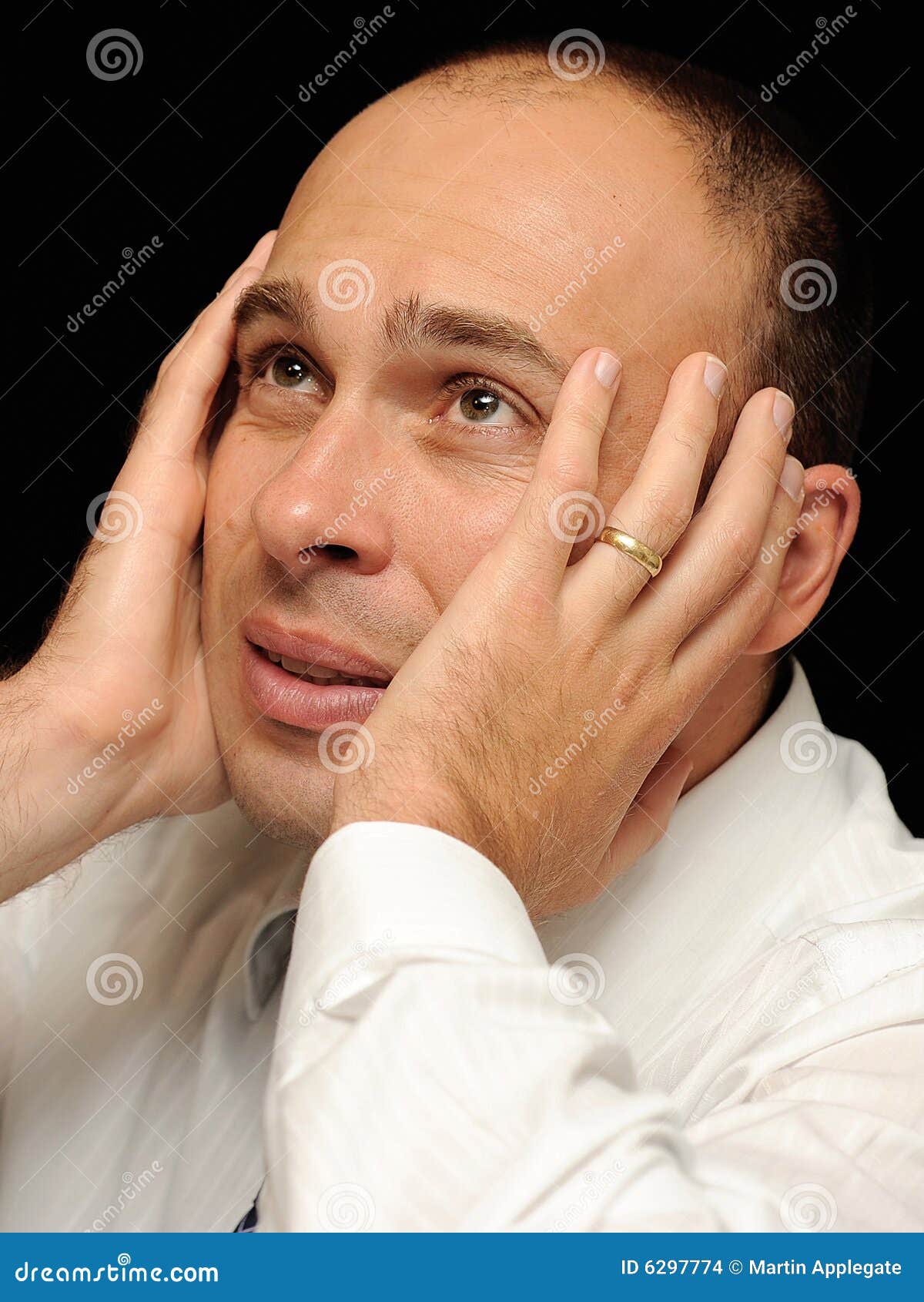 Worried business man stock photo. Image of holds, disbelief - 6297774