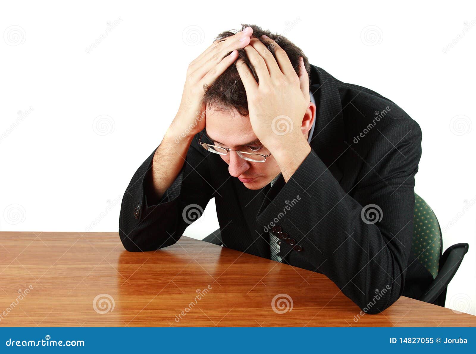 Worried businessman stock image. Image of fear, businessman - 14827055