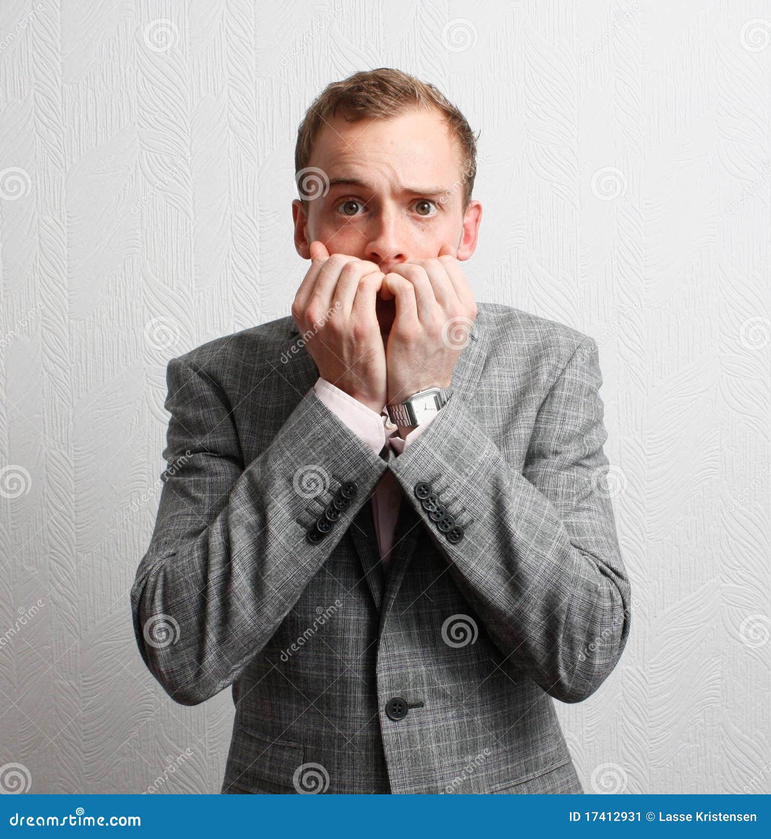 Worried businessman stock image. Image of nails, expression - 17412931