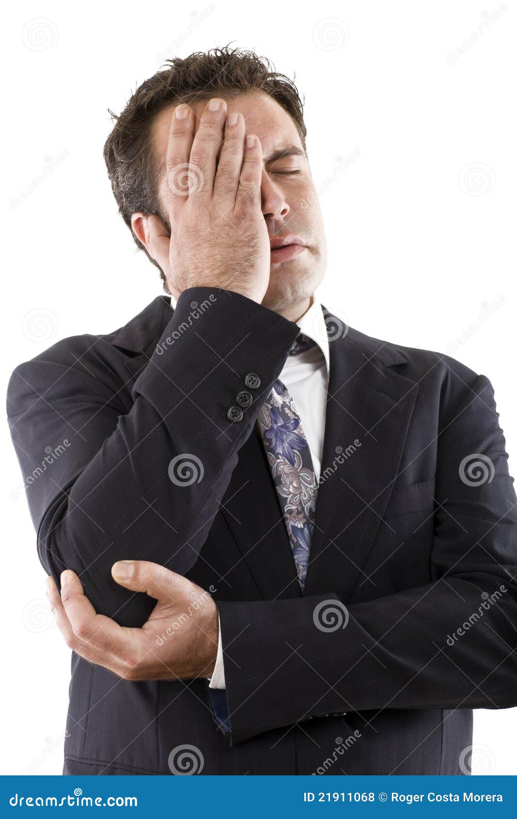 Worried businessman stock photo. Image of exhaustion - 21911068