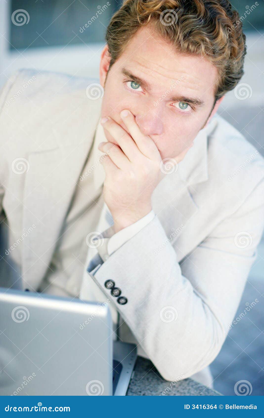 Worried Businessman stock photo. Image of dressed, adults - 3416364