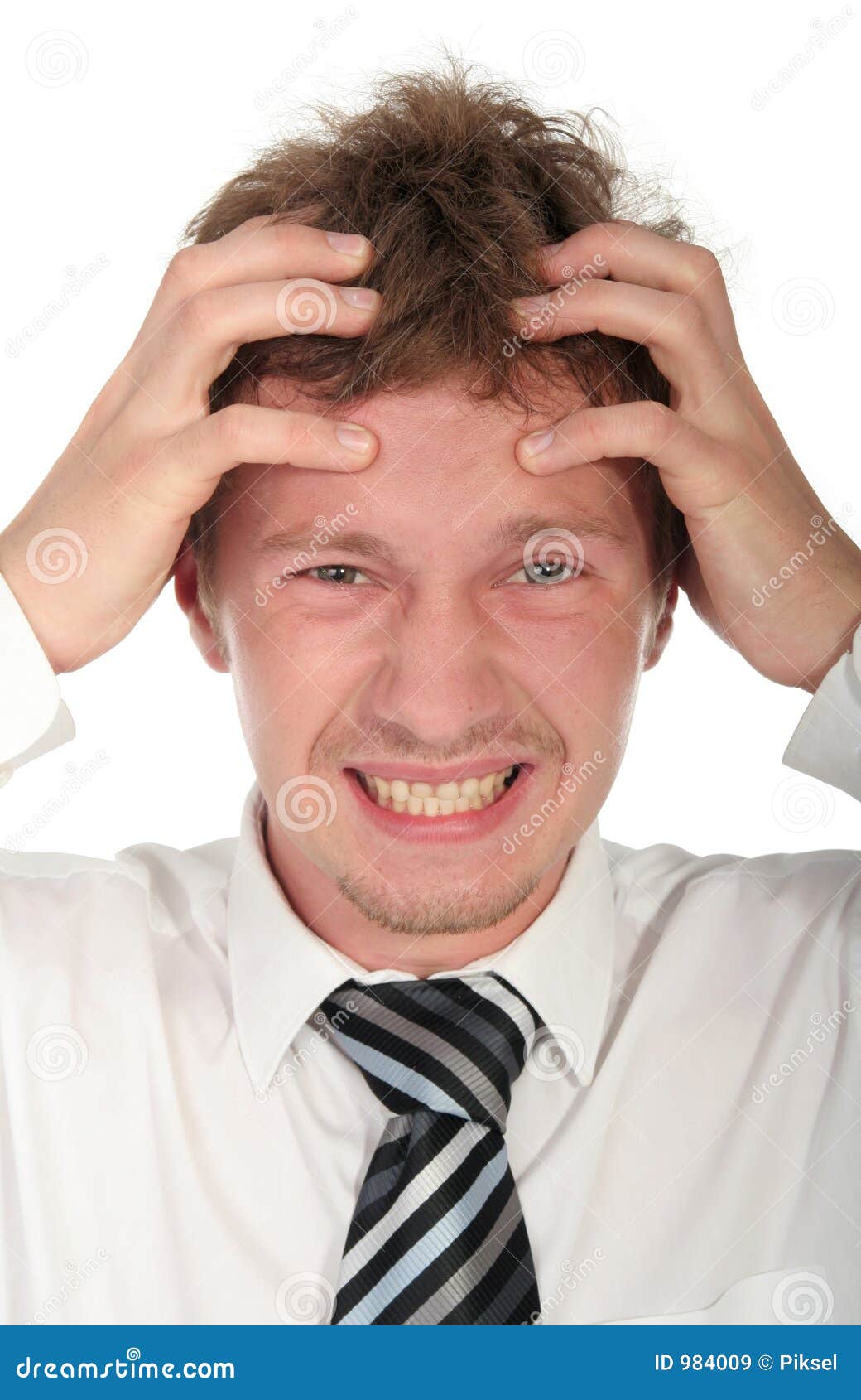 Worried businessman stock image. Image of stress, isolated - 984009