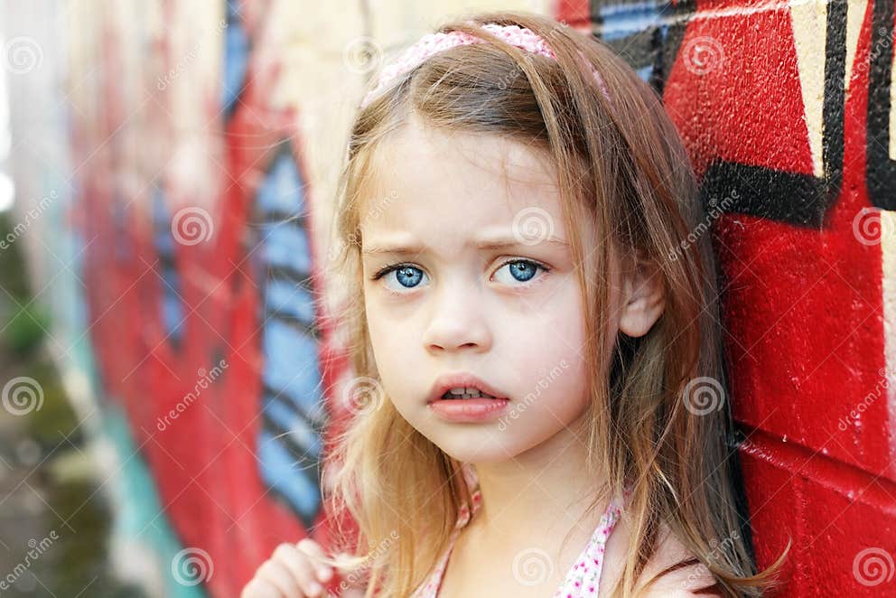 Worried Child stock image. Image of child, frowning, emotion - 17682133