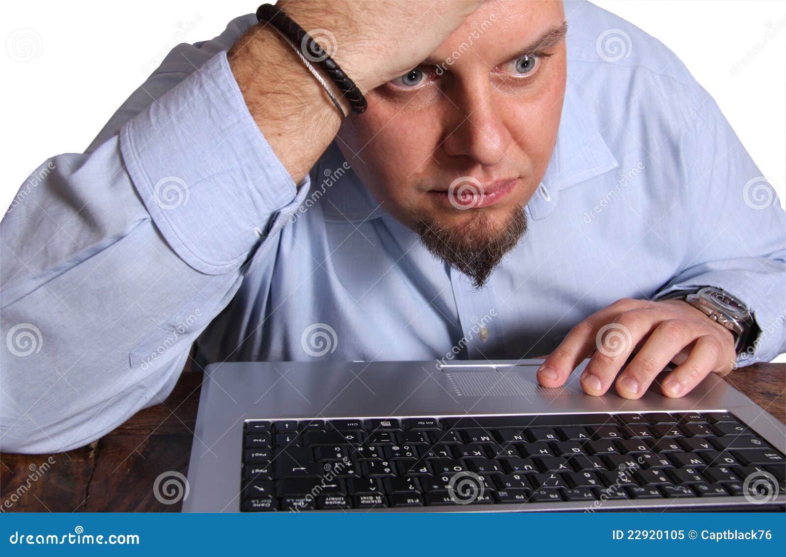 Worried computer user stock image. Image of virus, computer - 22920105
