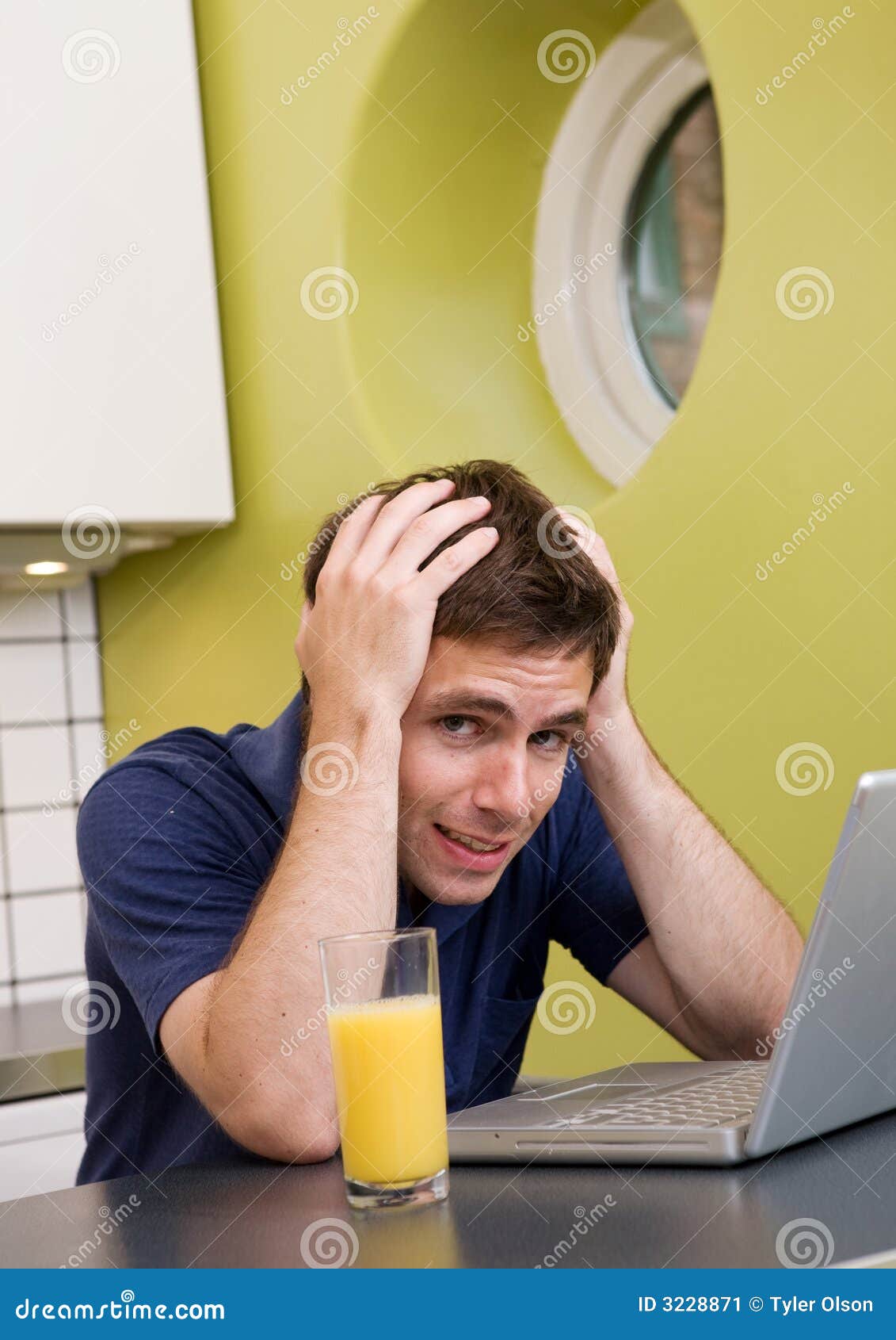 Worried Computer User stock image. Image of humor, error - 3228871