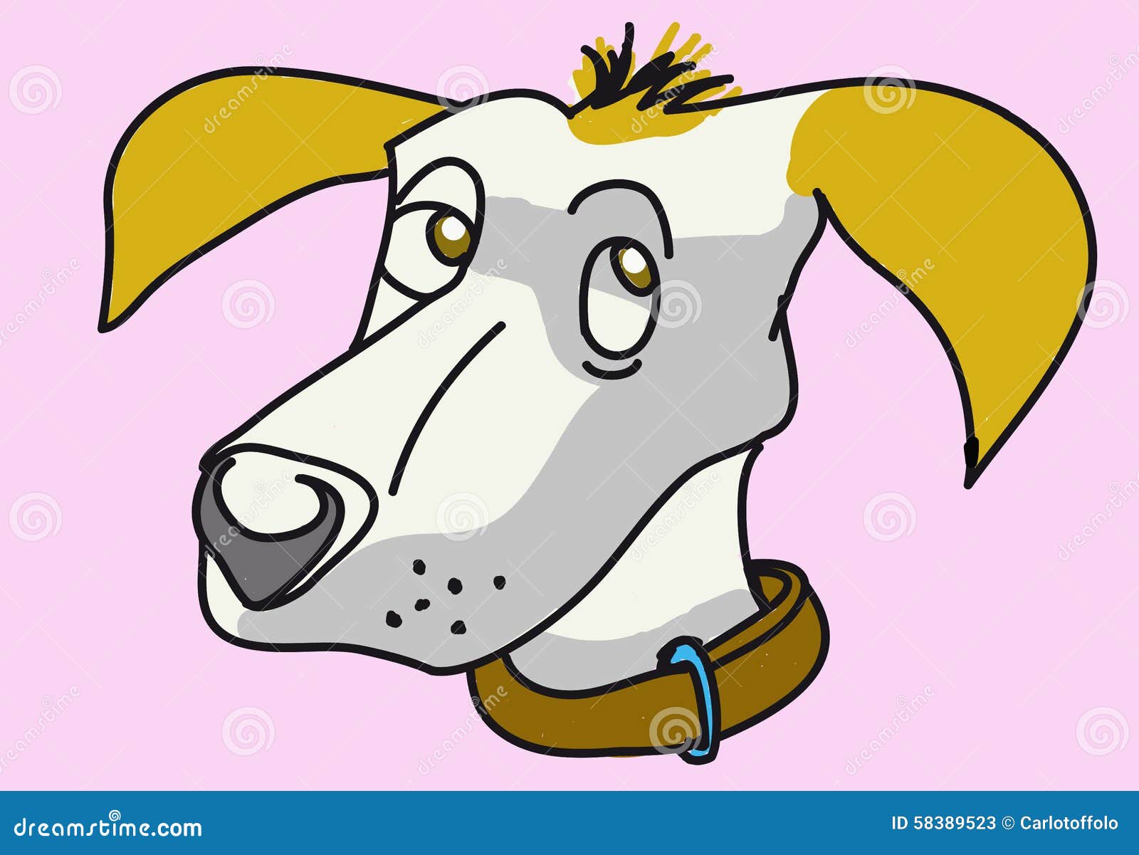 Worried Doggy Face Stock Image | CartoonDealer.com #58389523