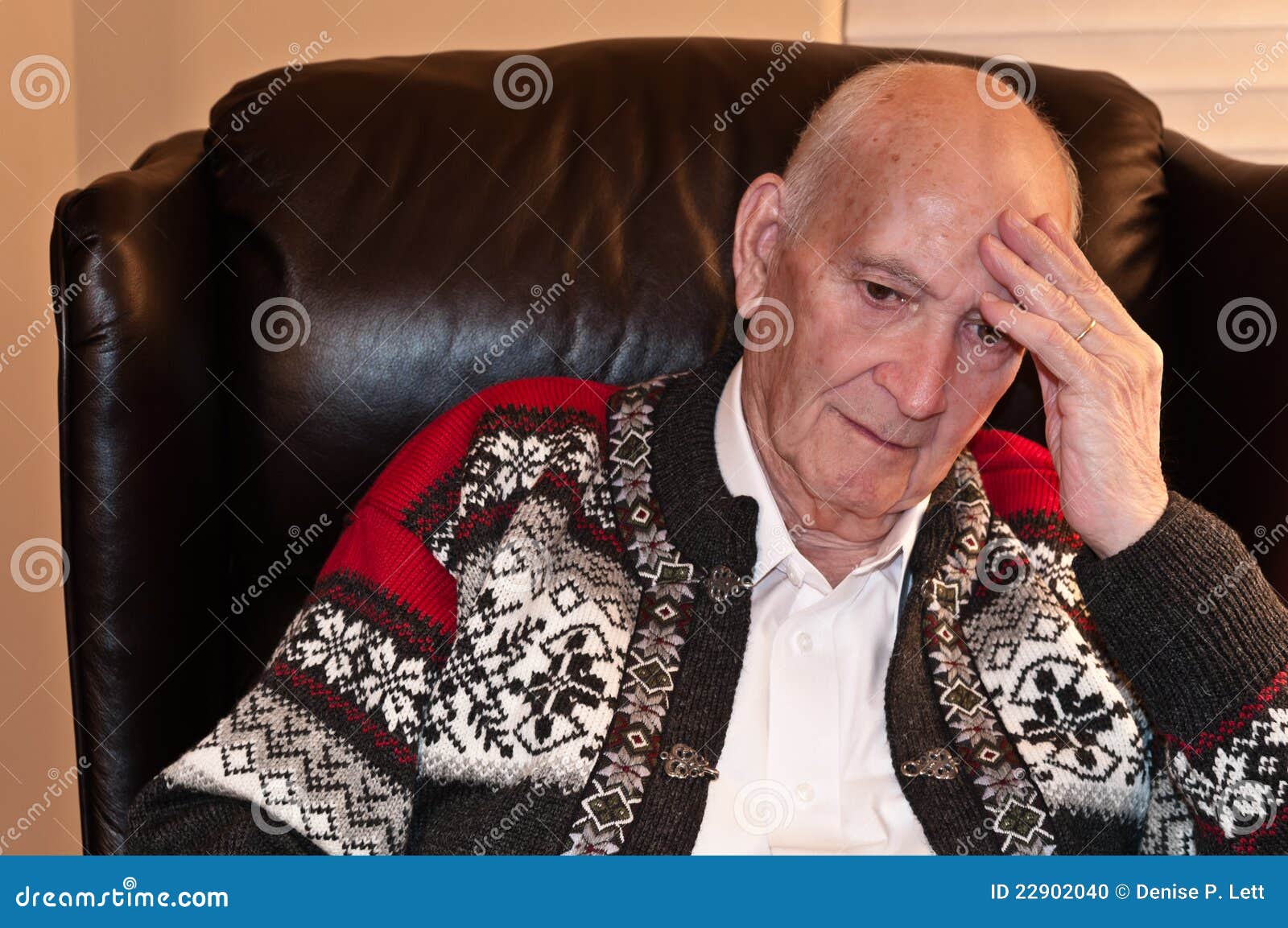 Worried Elderly Man stock photo. Image of distressed - 22902040