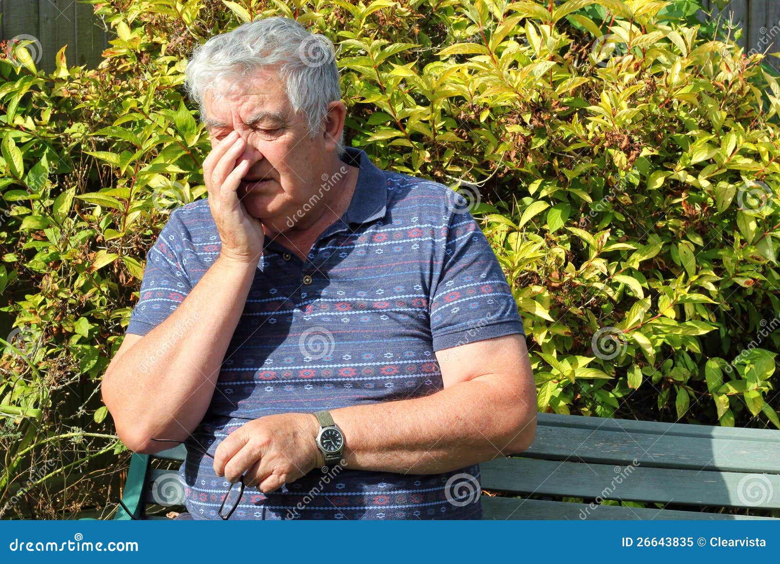 Worried elderly man. stock image. Image of senior, retired - 26643835
