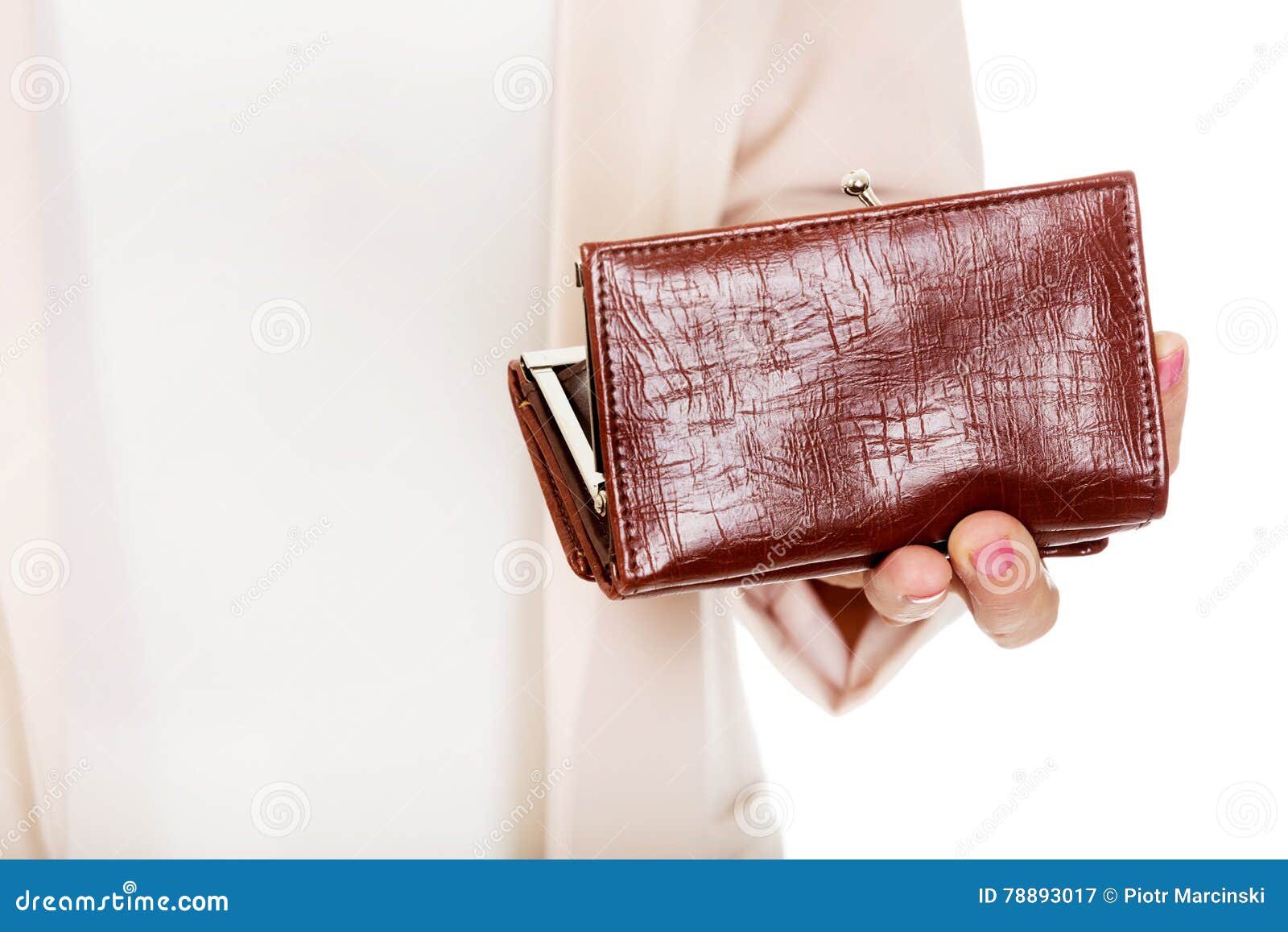 Worried Elderly Woman with Empty Wallet Stock Image - Image of ...