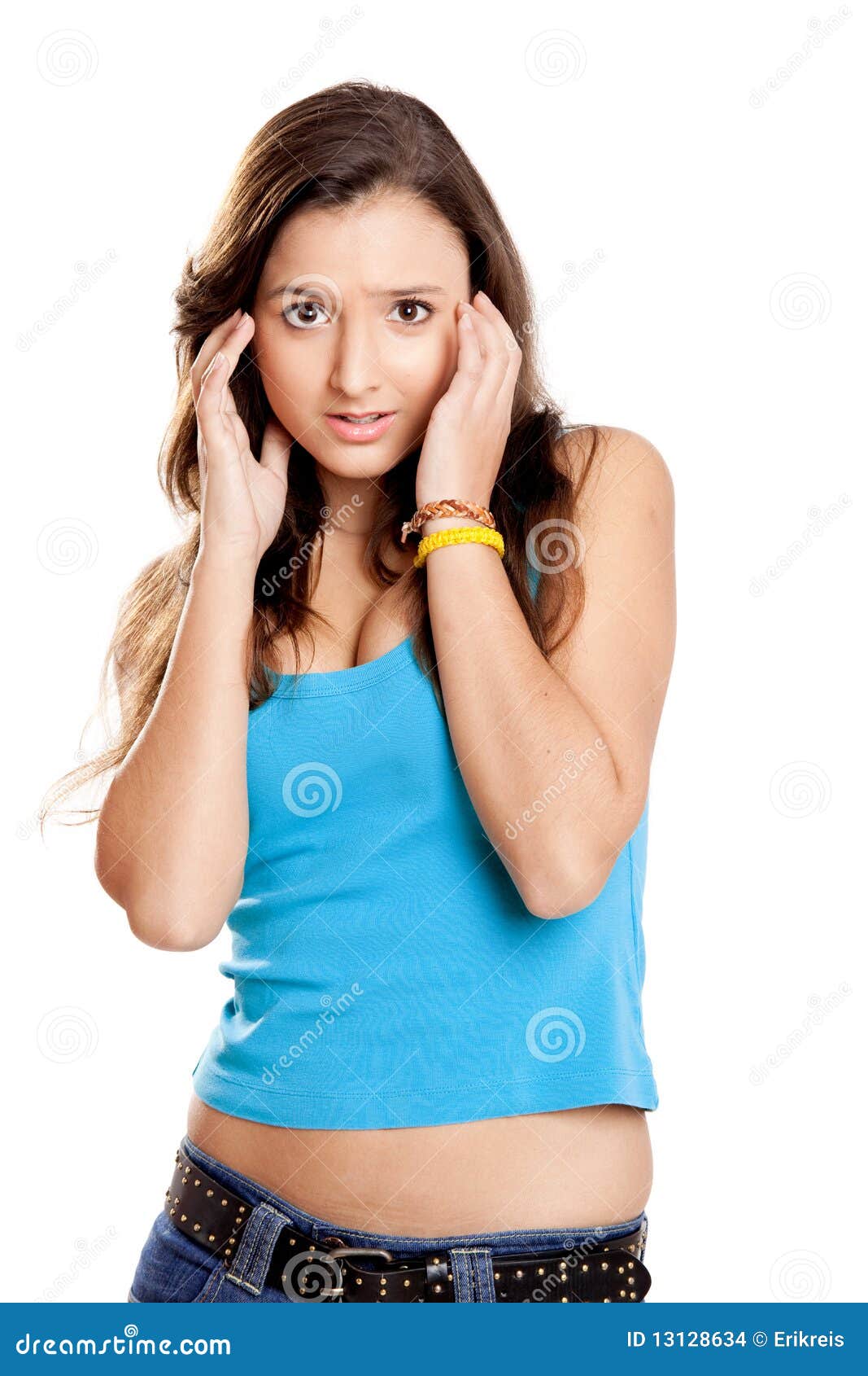 Worried expression stock photo. Image of lovely, pretty - 13128634