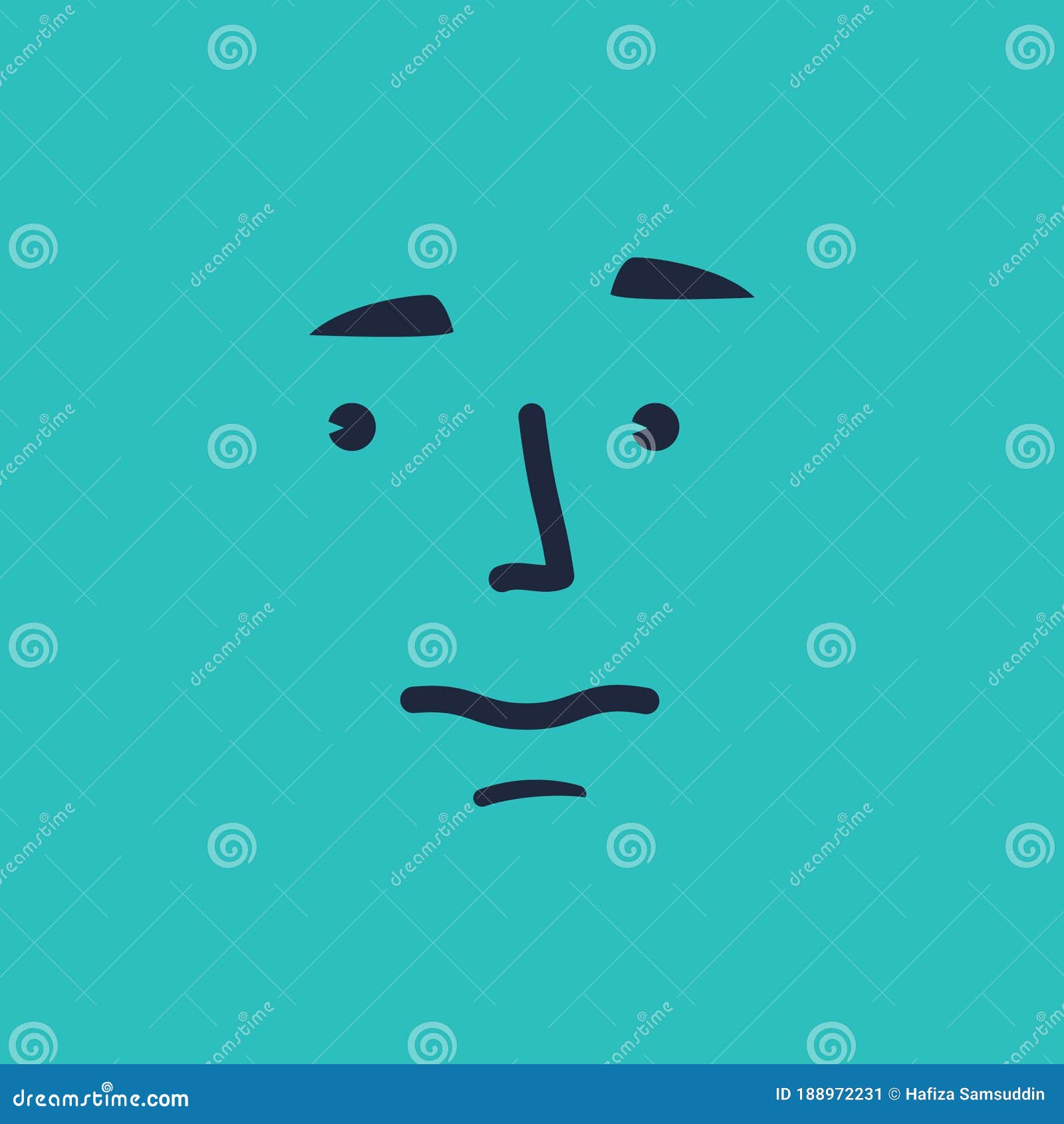 Worried Face Emoticon. Vector Illustration Decorative Design Stock ...