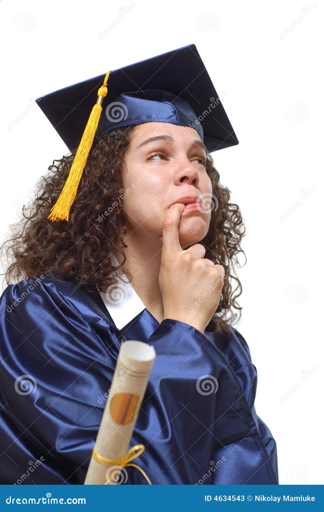 Worried graduate stock image. Image of deciding, depression - 4634543
