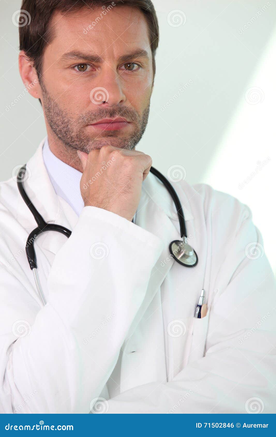 Worried male doctor stock photo. Image of nurse, medical - 71502846