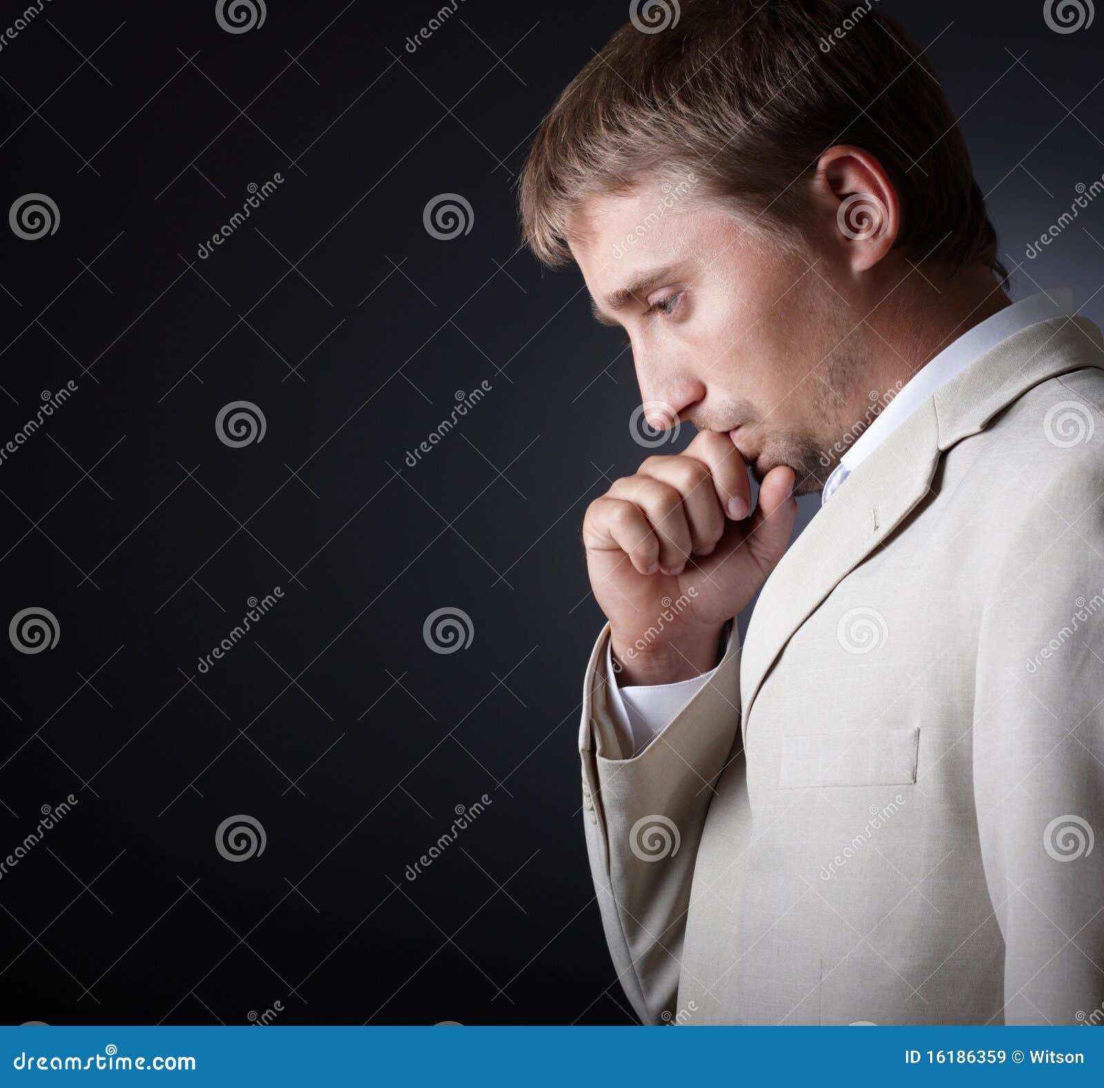 Worried man stock image. Image of depressed, people, hands - 16186359