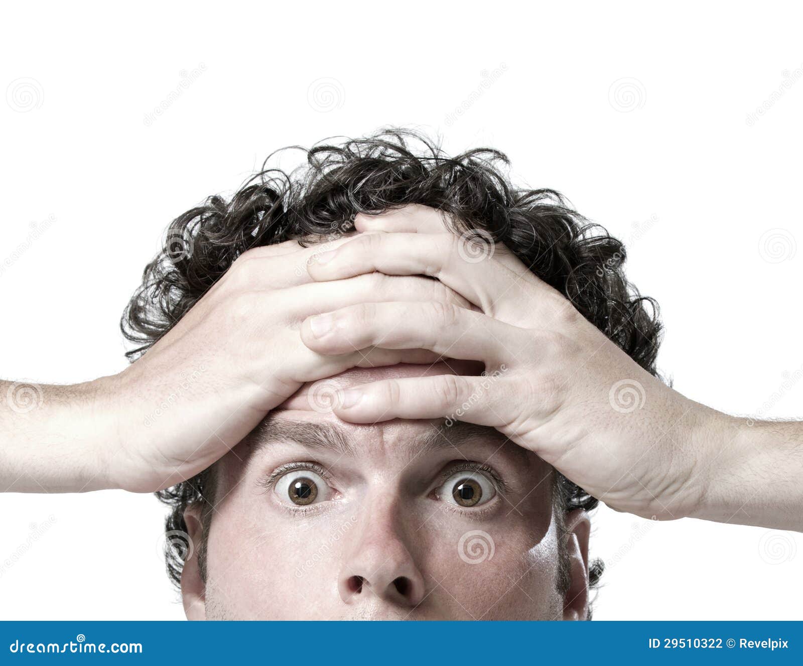 Worried Man stock photo. Image of male, long, hair, distressed - 29510322