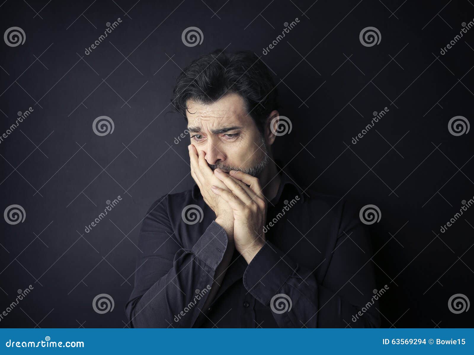 Worried man stock photo. Image of mind, look, adult, despair - 63569294