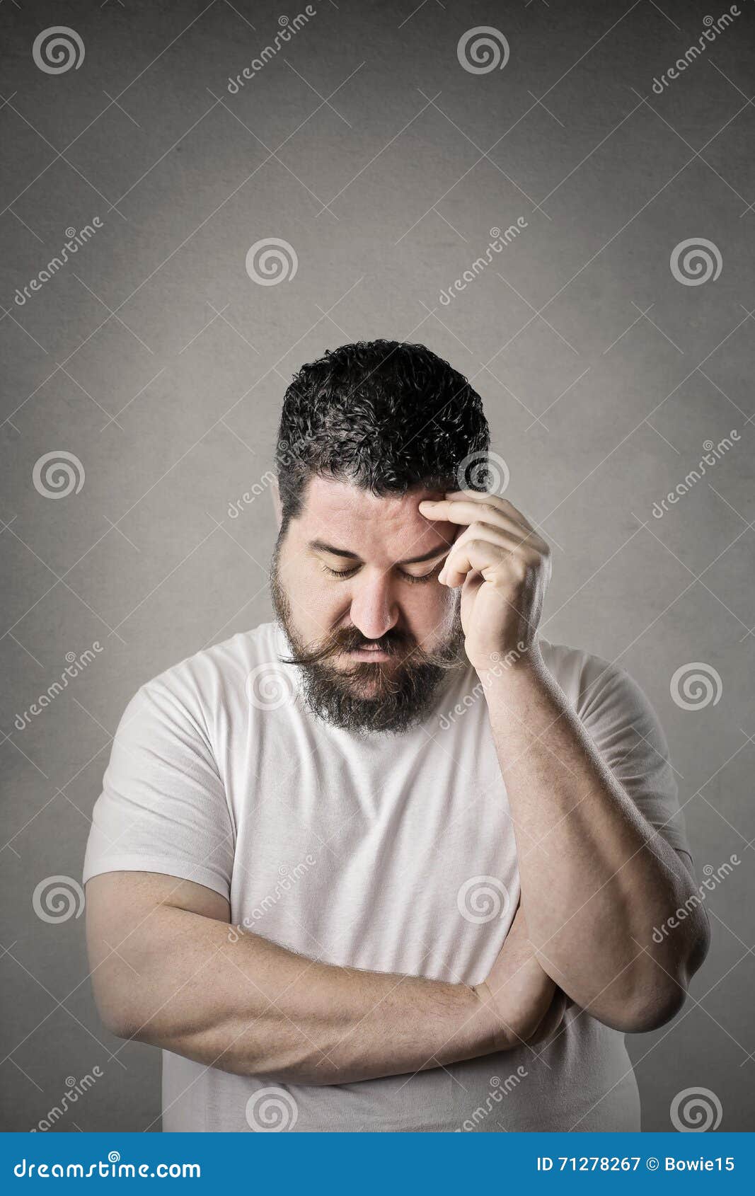Worried man stock image. Image of worried, think, gross - 71278267