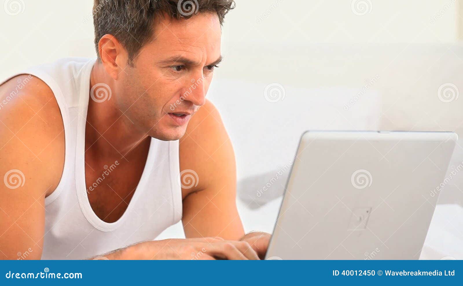 Worried Man Searching Something on His Laptop Stock Footage - Video of ...