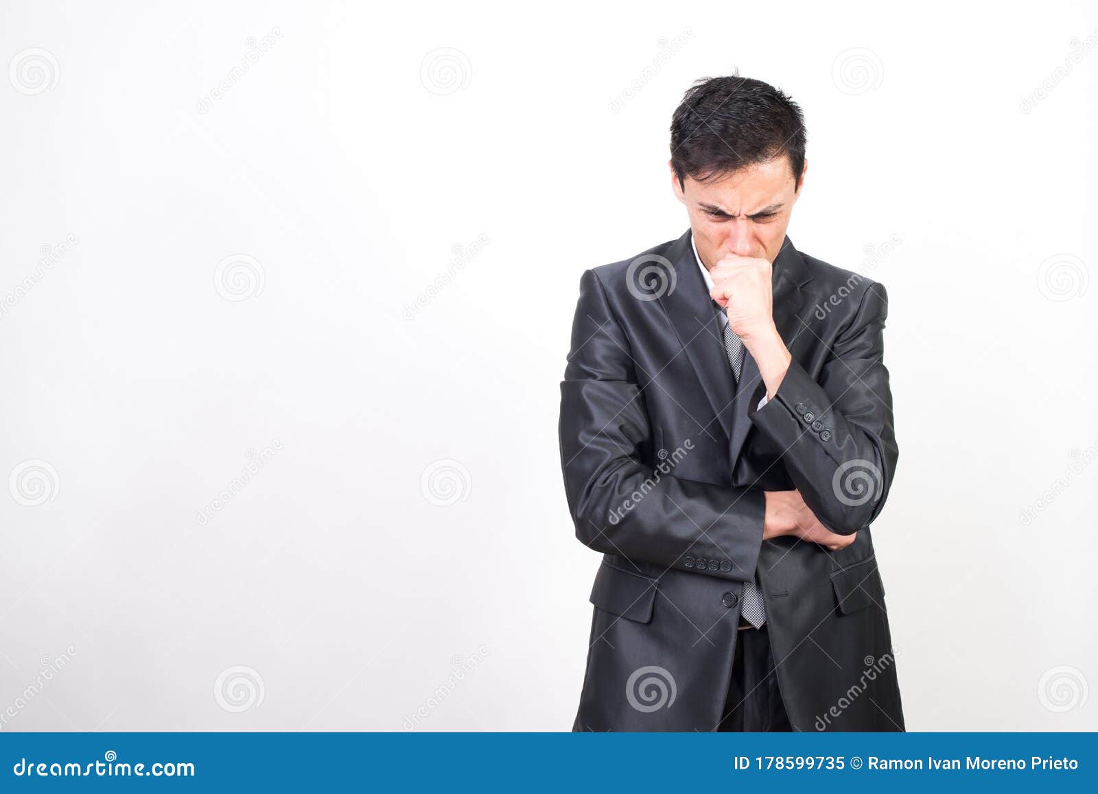Worried man in suit stock image. Image of stress, middle - 178599735