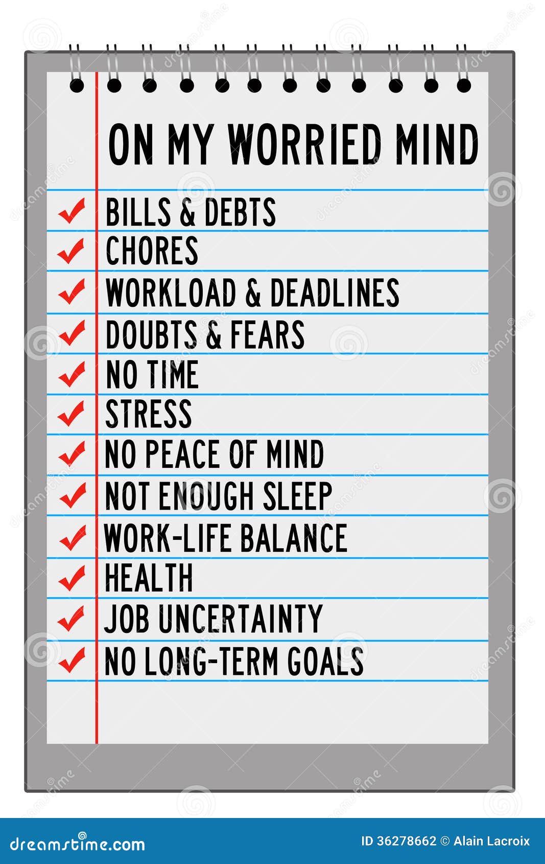 Worried mind stock illustration. Illustration of mental - 36278662