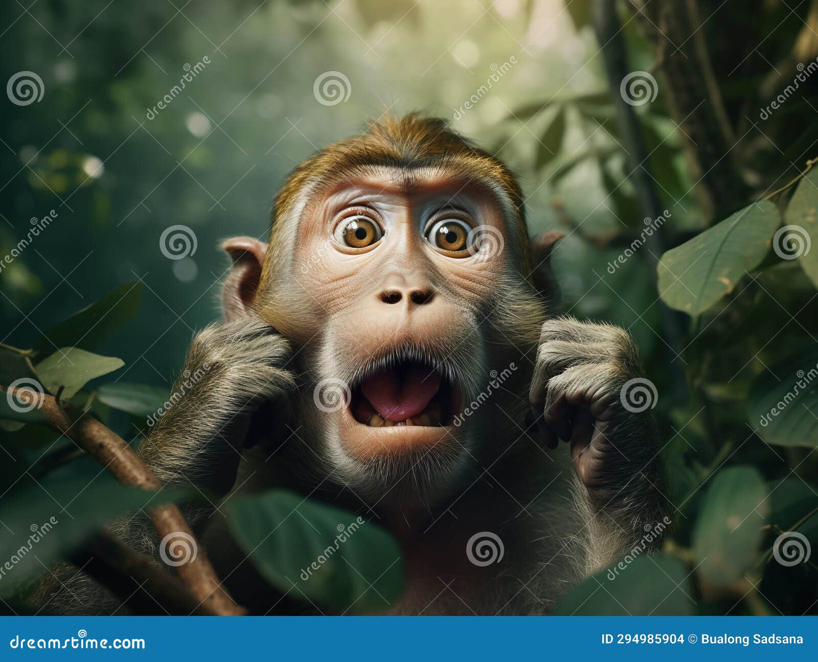 Worried monkey expression stock illustration. Illustration of ...