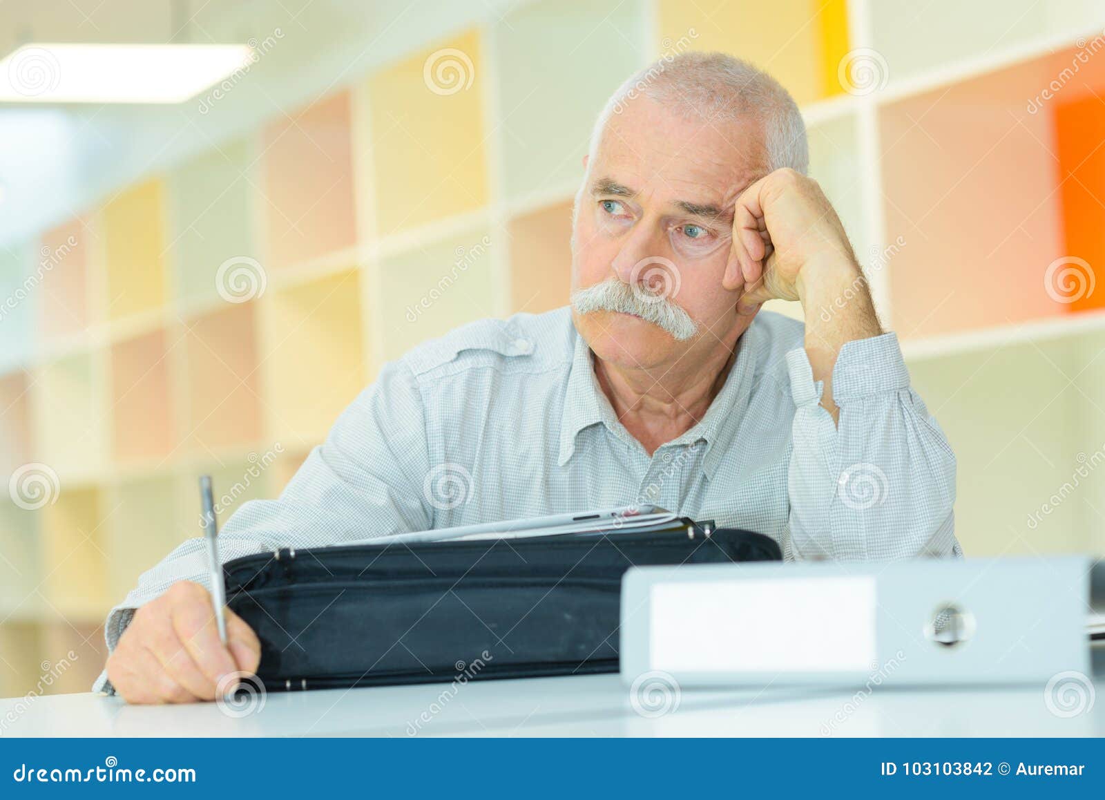 Worried Office Worker Analyzing Career Path Stock Photos - Free ...