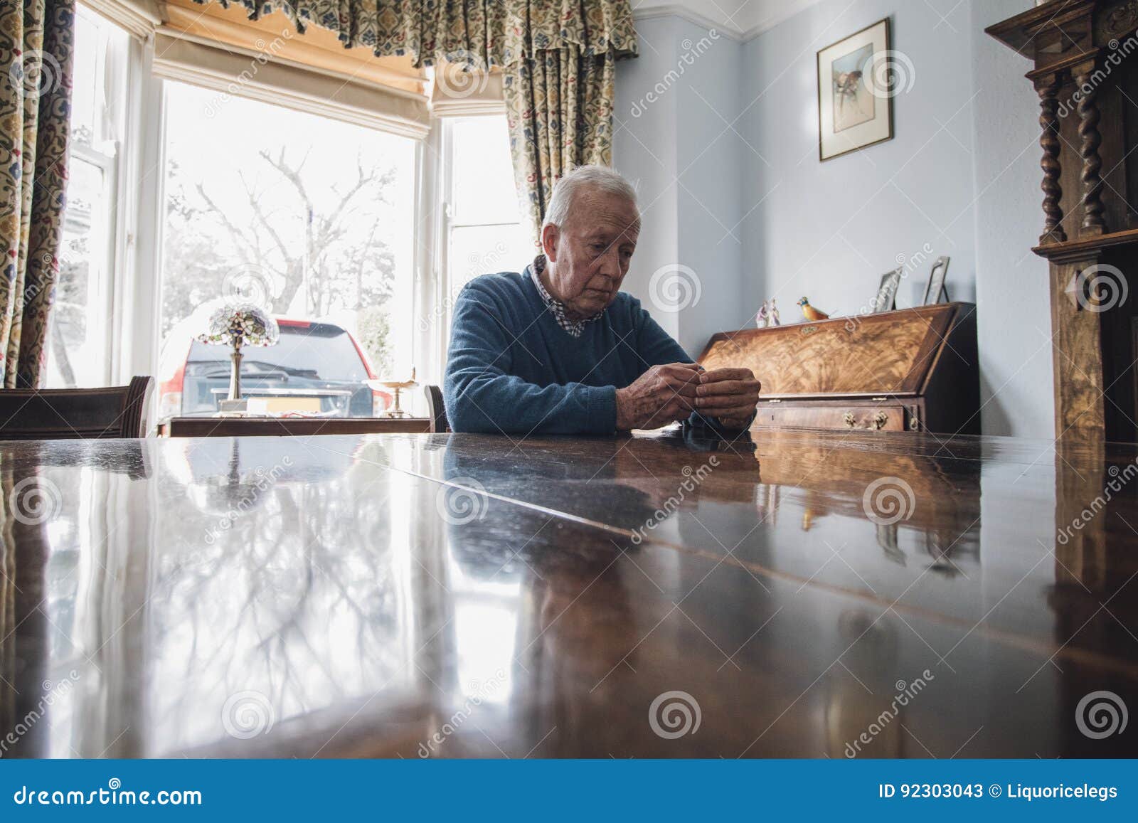 Worried Old Man stock image. Image of boredom, person - 92303043