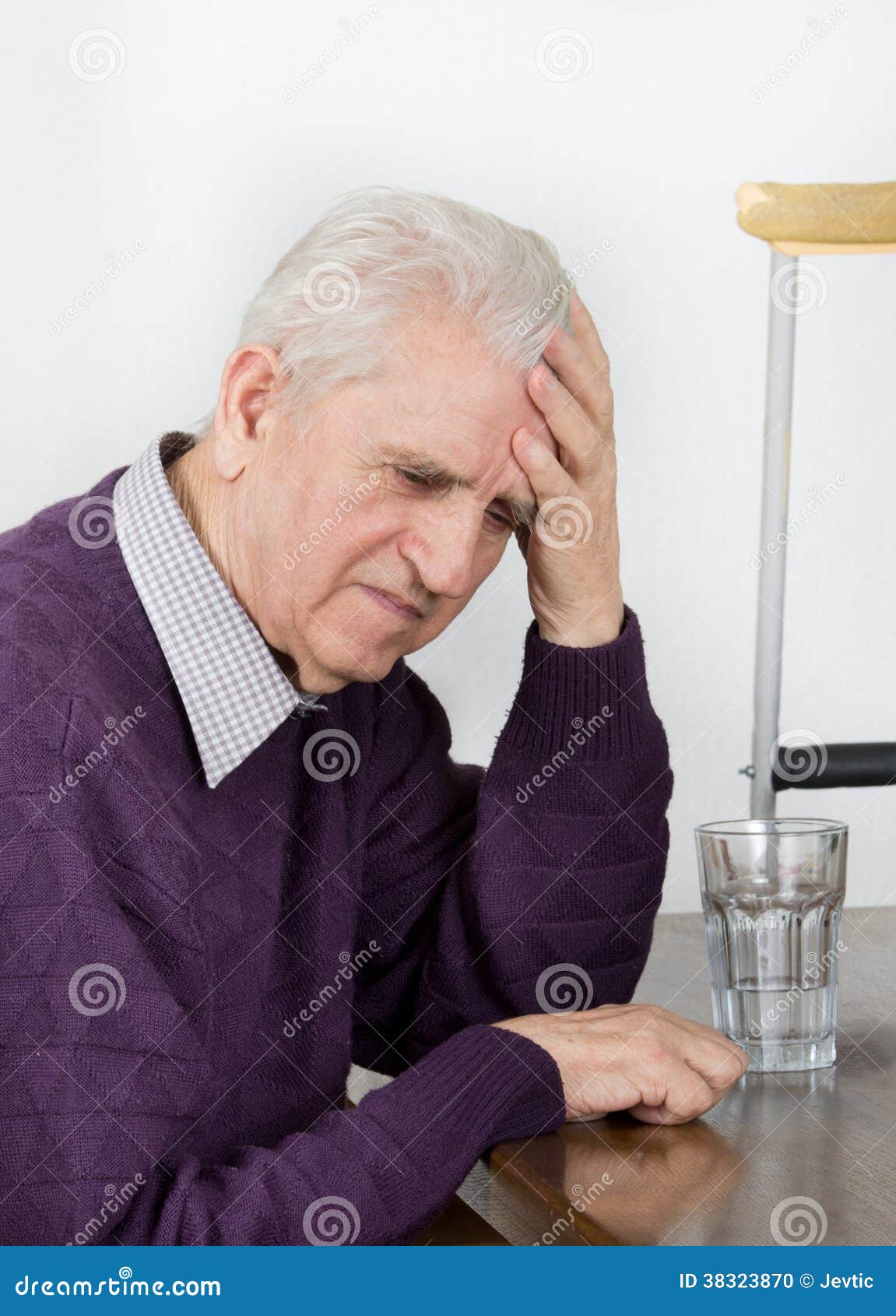 Worried old man stock photo. Image of patient, medical - 38323870
