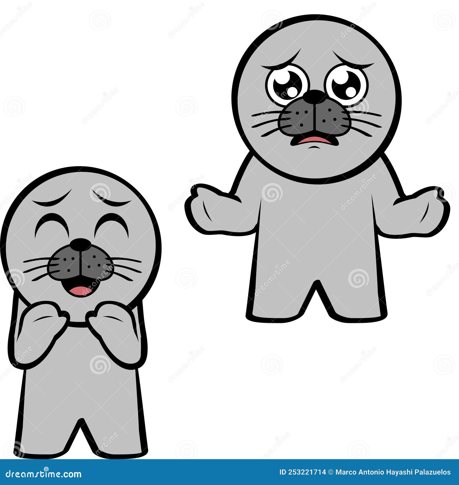 Standing Chibi Cat Kid Cartoon Background. Illustration In Vector ...