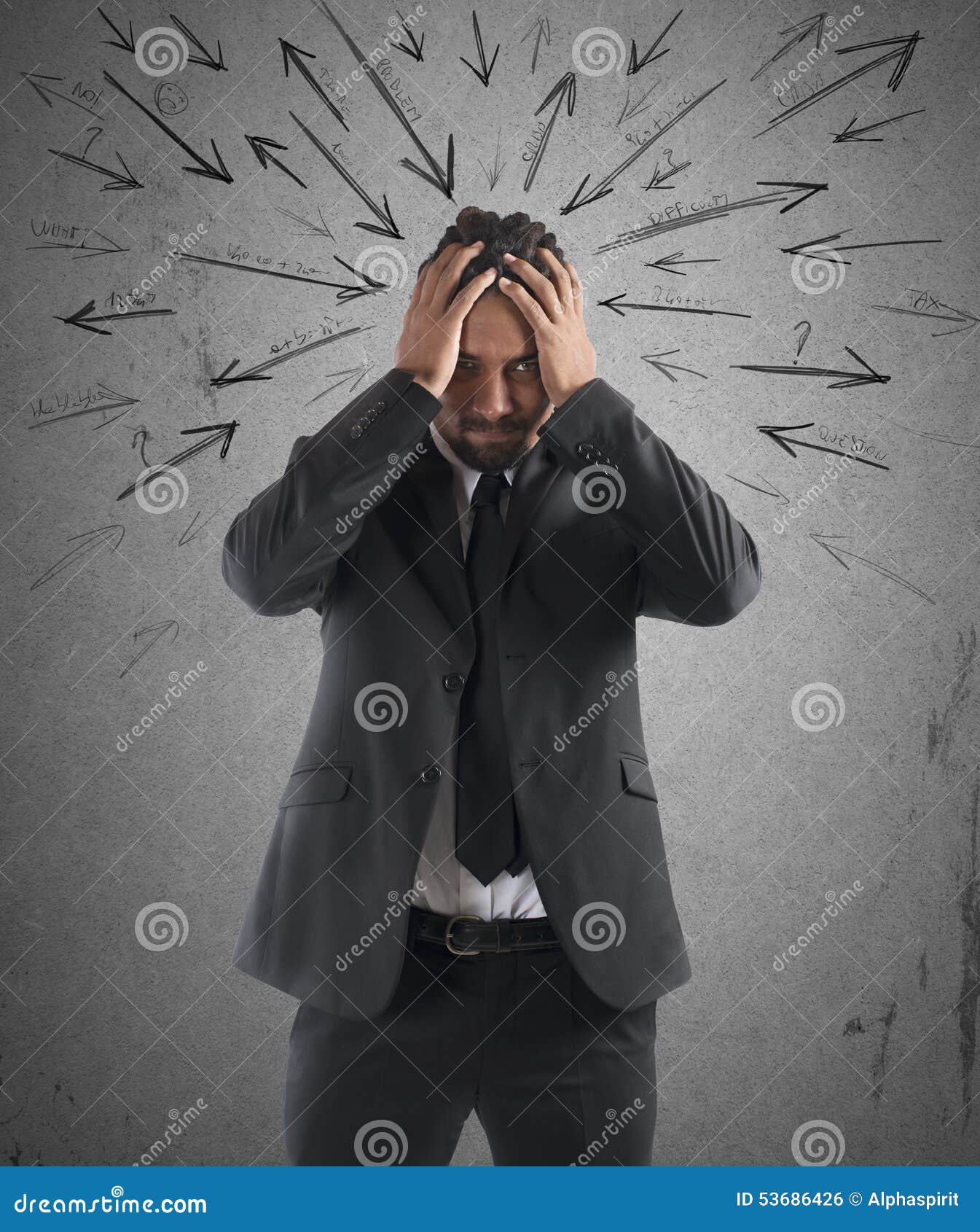 Sorrowful Stressed Asian Man Sit And Hug Knees Up To The Chest At The ...