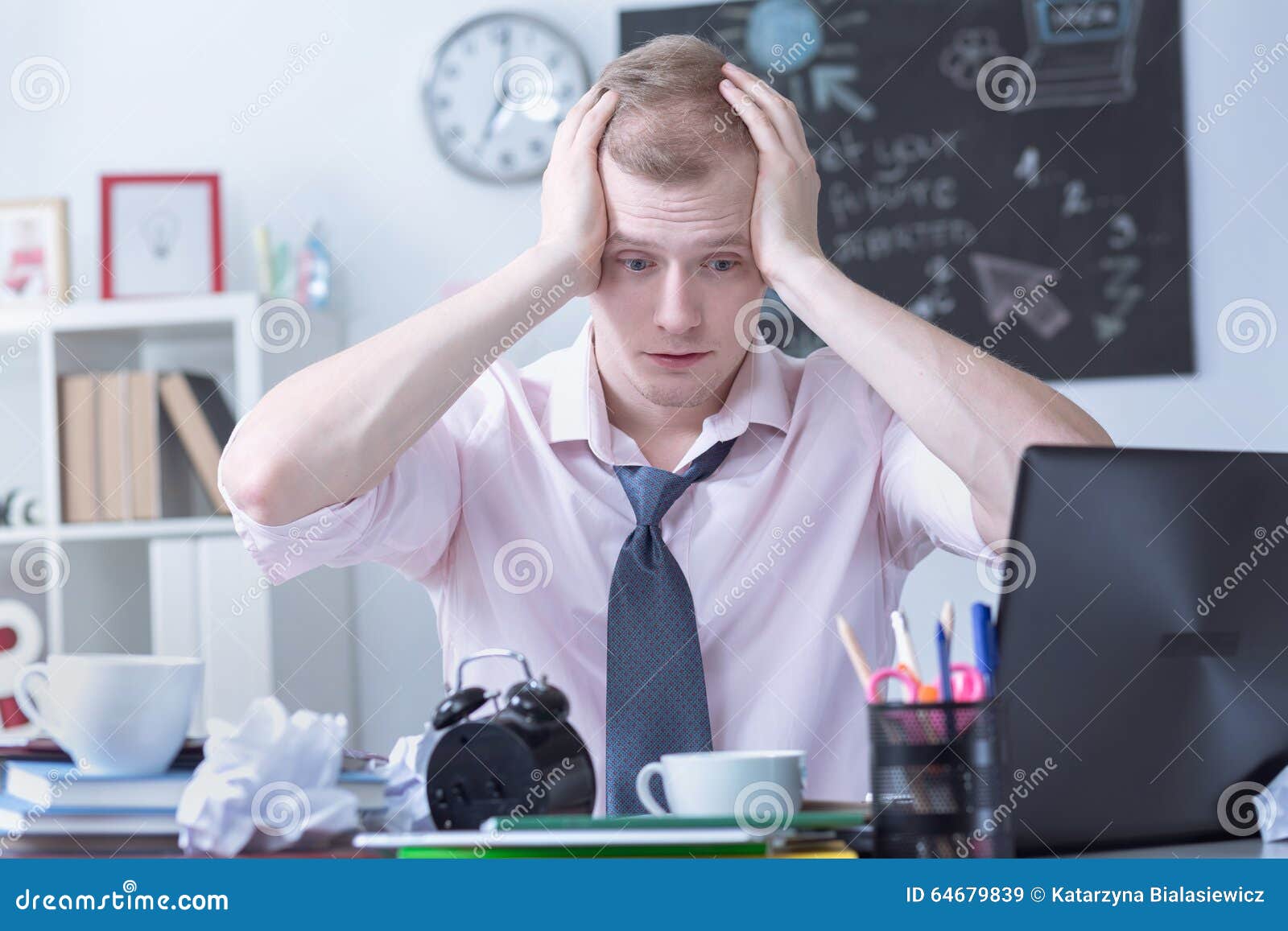 Worried Student before Test Stock Image - Image of exhausted, worried ...