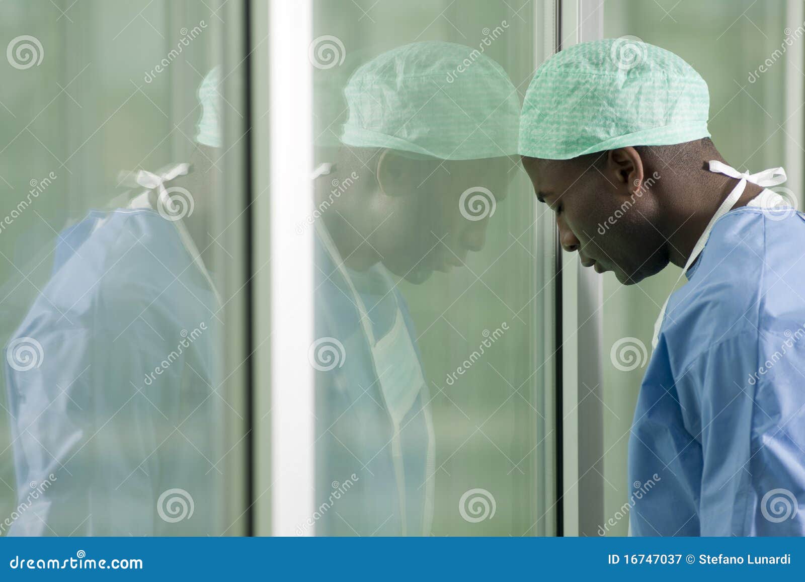 Worried surgeon stock image. Image of color, bonnet, black - 16747037