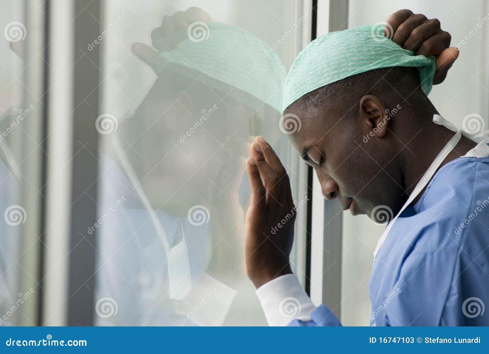Worried surgeon stock image. Image of african, distraught - 16747103