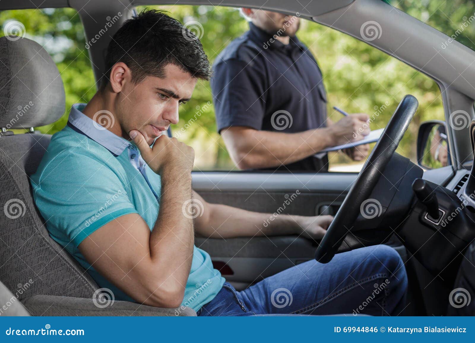 Worried about Traffic Ticket Stock Photo - Image of professional ...