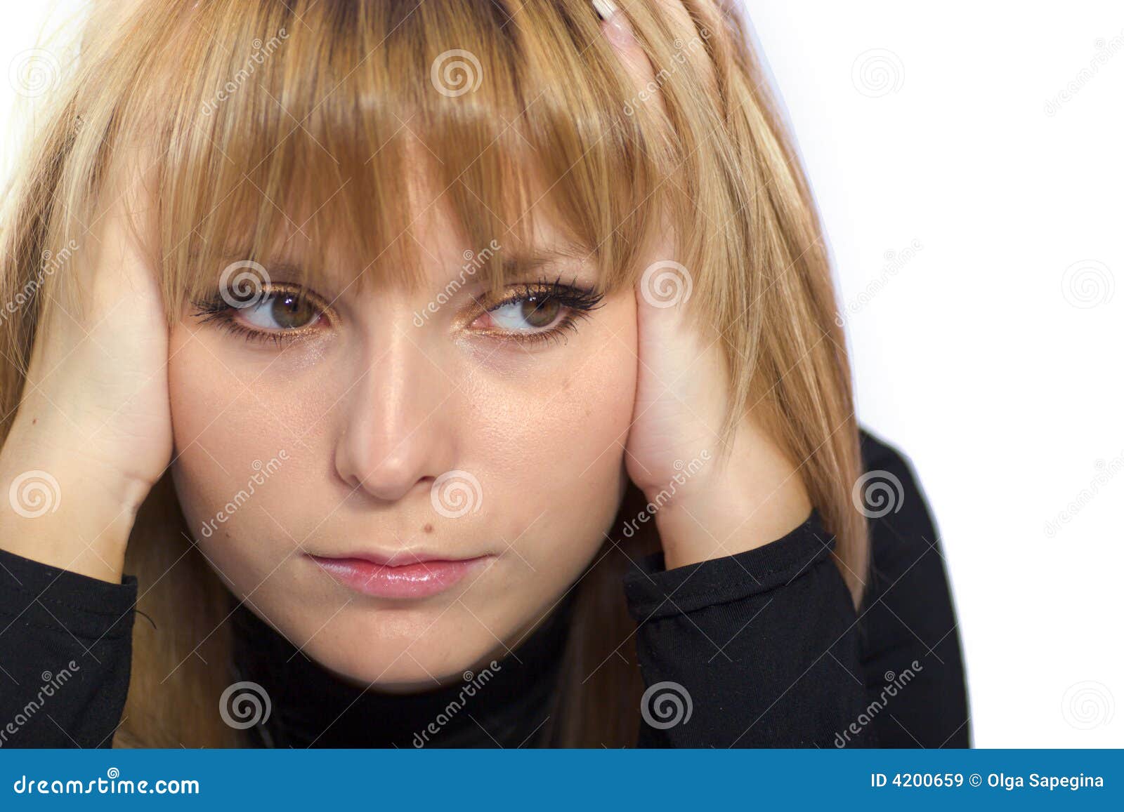 Worried woman stock image. Image of distraught, healthcare - 4200659