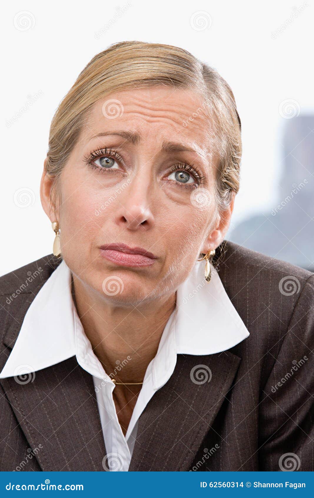 Worried woman stock photo. Image of sadness, head, formal - 62560314