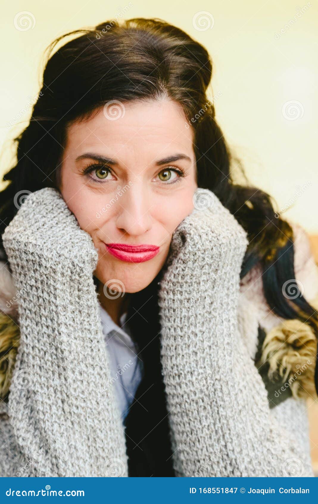 Worried Woman with Expression on Her Face Stock Image - Image of adult ...