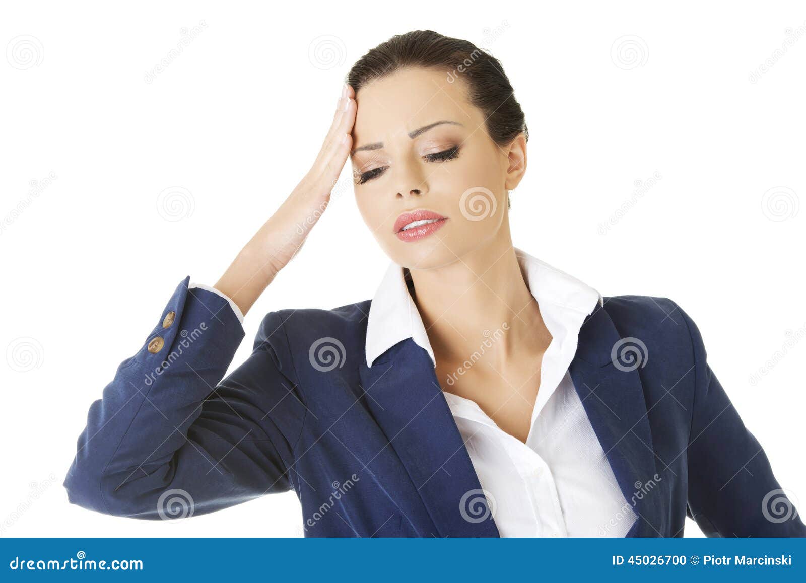 Worried woman stock photo. Image of loss, face, head - 45026700