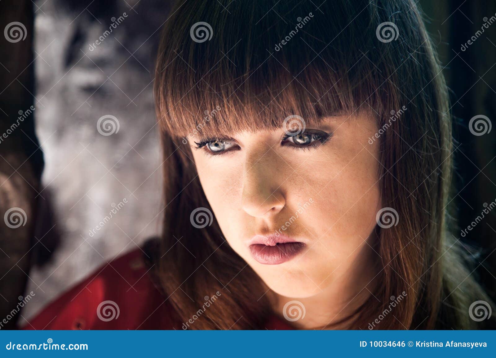 Worried woman portrait stock photo. Image of face, human - 10034646