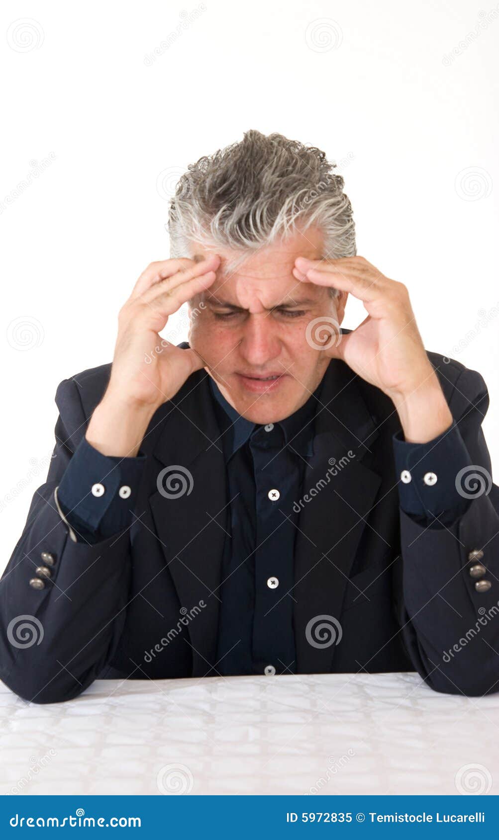 Worried at work stock image. Image of people, contract - 5972835