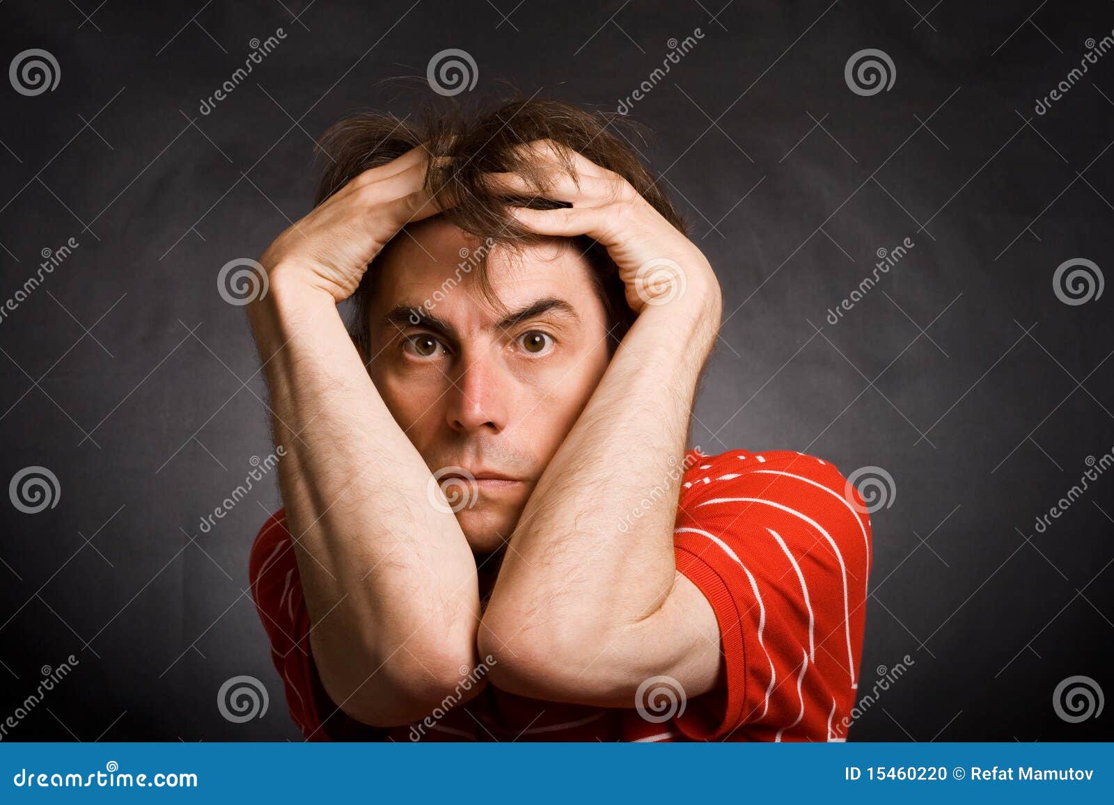 Worried young man stock photo. Image of dark, face, light - 15460220
