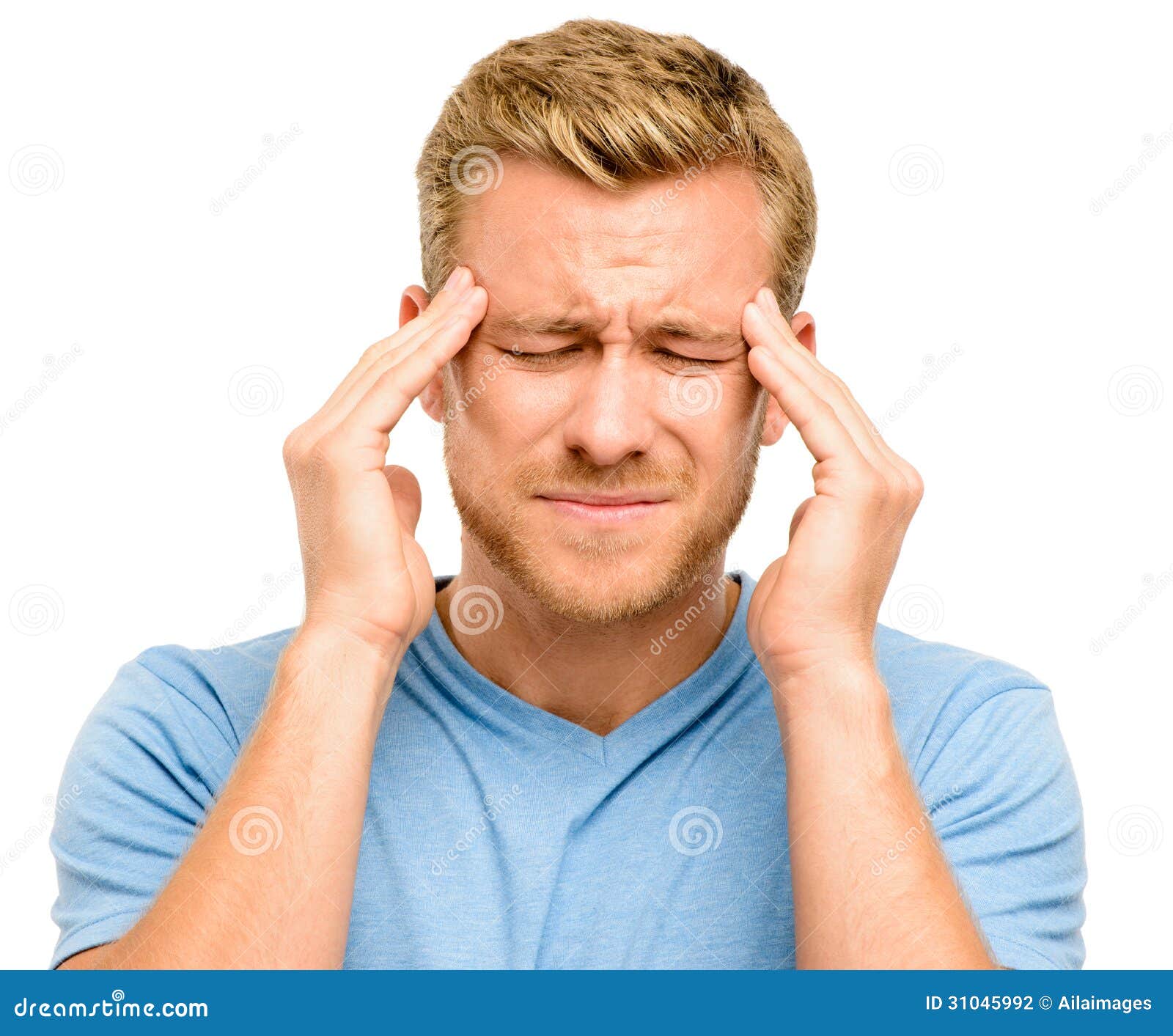 Worried Young Man Suffering From Headache Stock Photography - Image ...