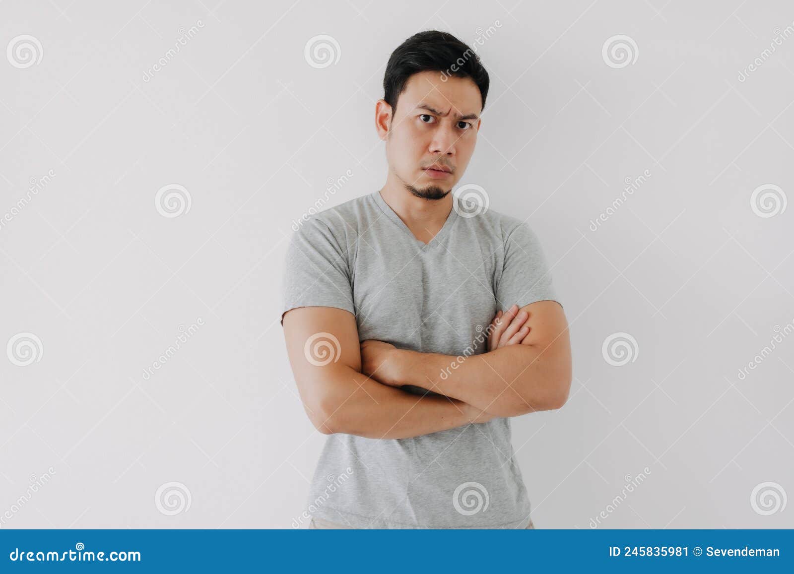 Worries Face Expression of Man Who Got Problem Isolated on White ...