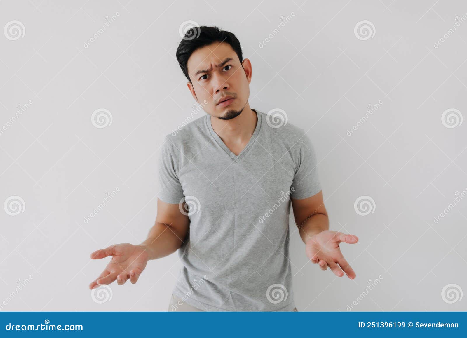 Worries Face Expression of Man Who Got Problem Isolated on White ...
